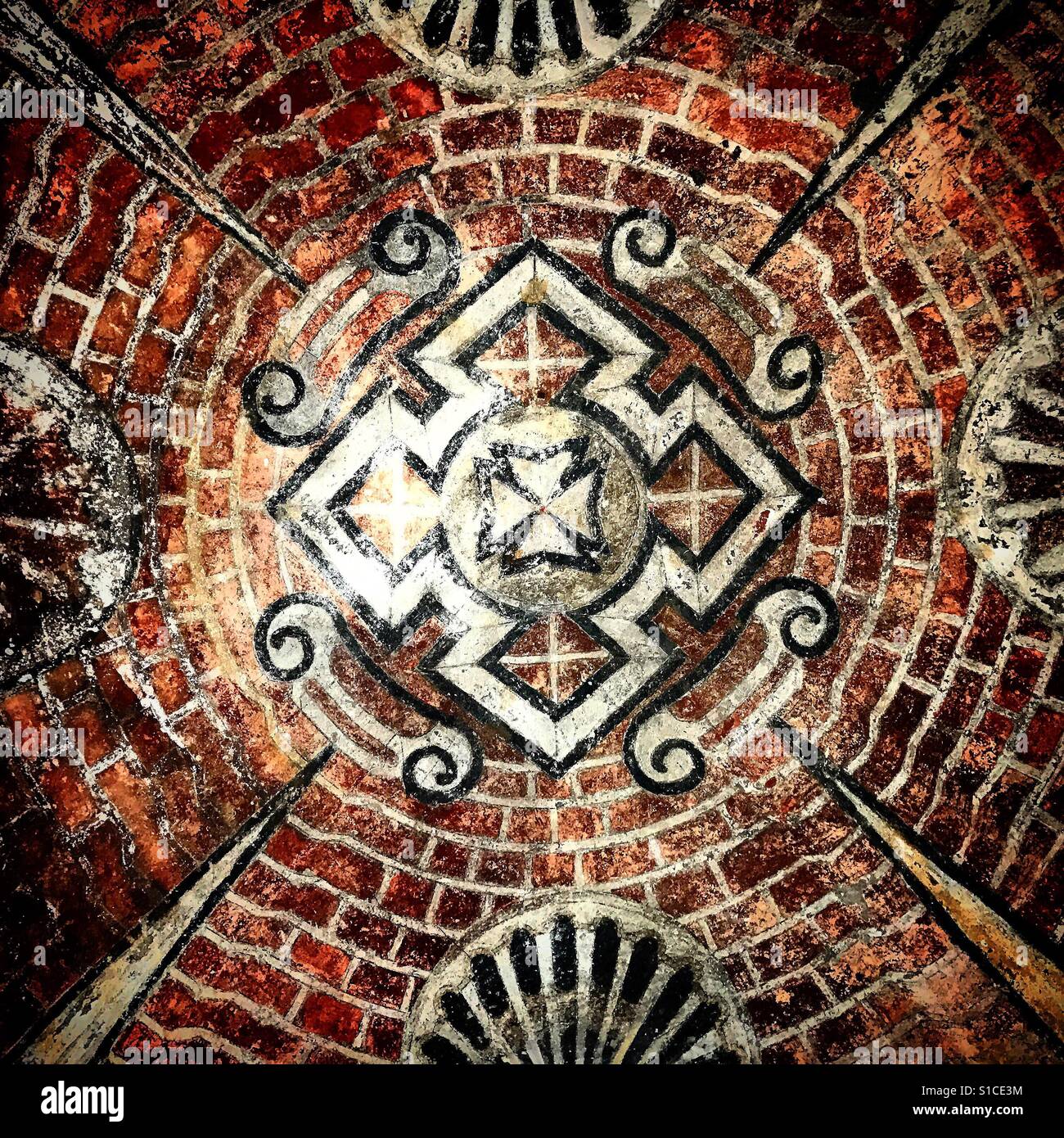 A cross decorates a ceiling in Antequera, Malaga, Spain Stock Photo - Alamy