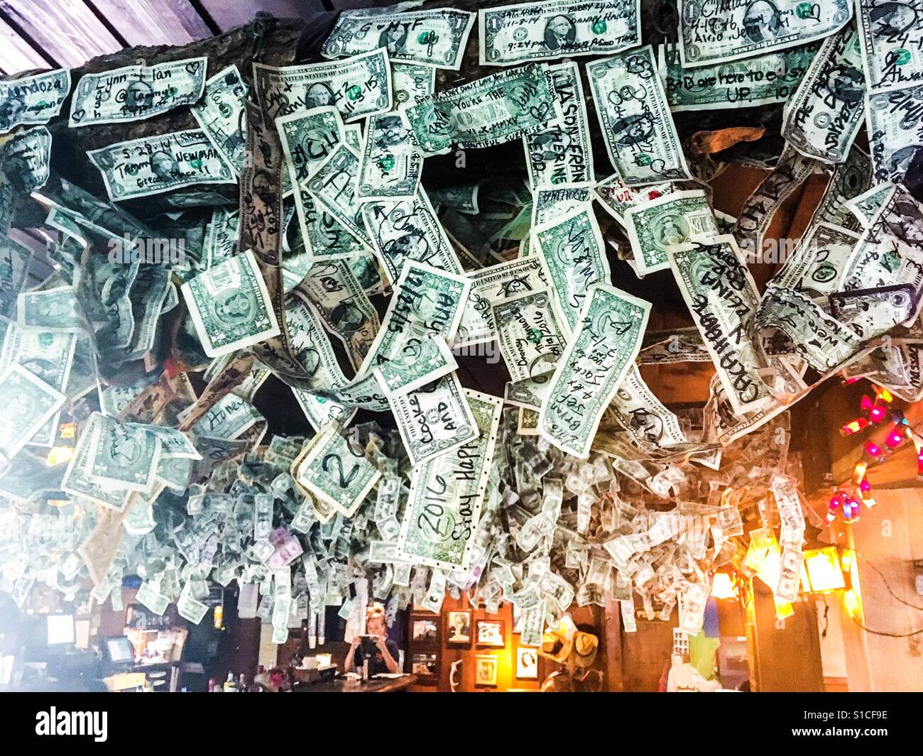 Dollar Bills On The Ceiling High Resolution Stock Photography and ...