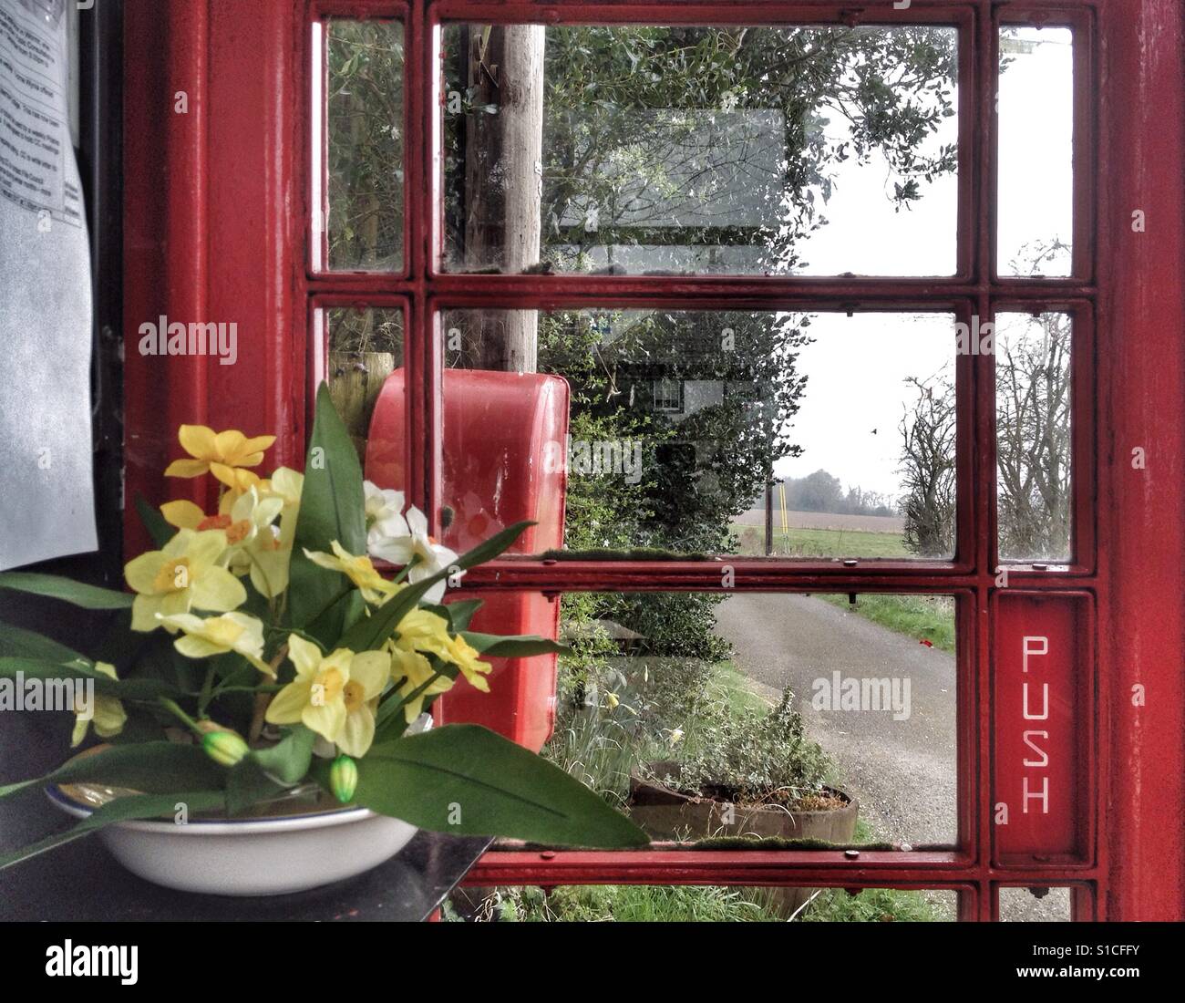 Interior of red telephone box hi-res stock photography and images - Alamy