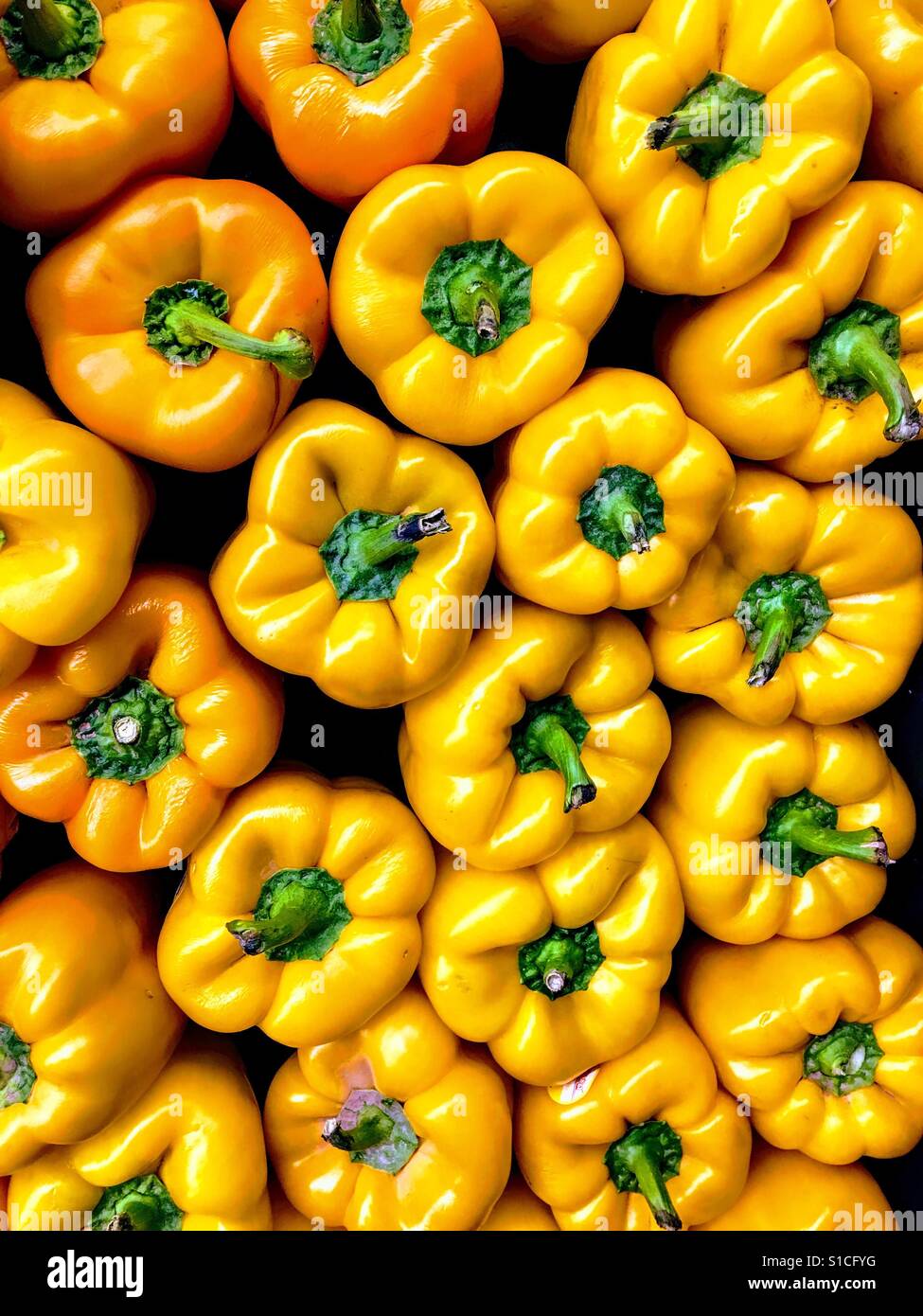 Yellow peppers (pimientos amarillos Stock Photo - Alamy