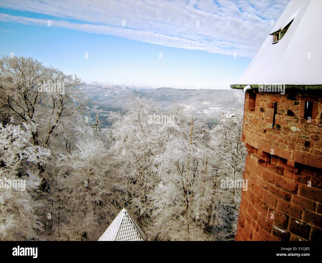 Winter and tower Stock Photo - Alamy