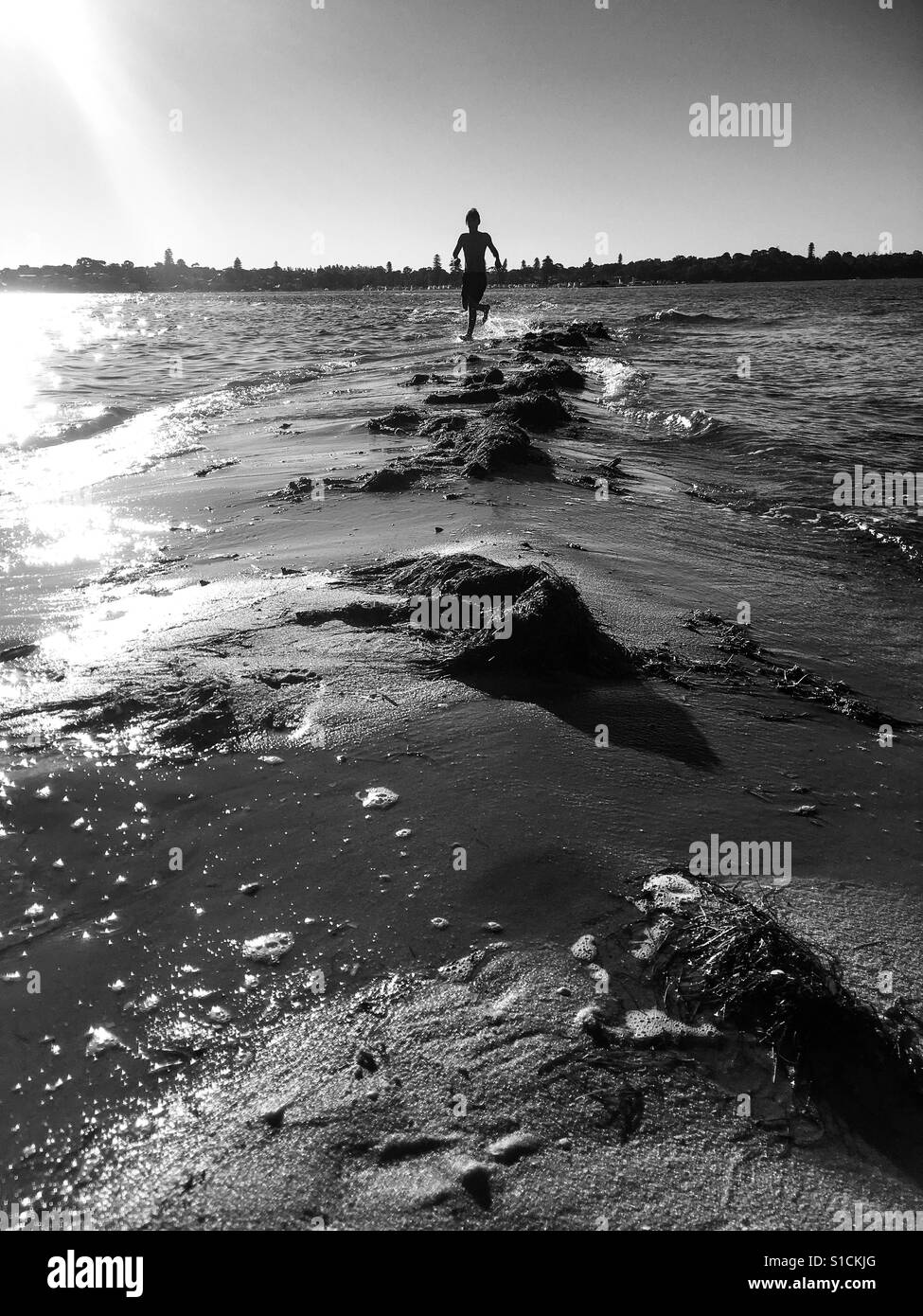 Sand spit beach Black and White Stock Photos & Images - Alamy