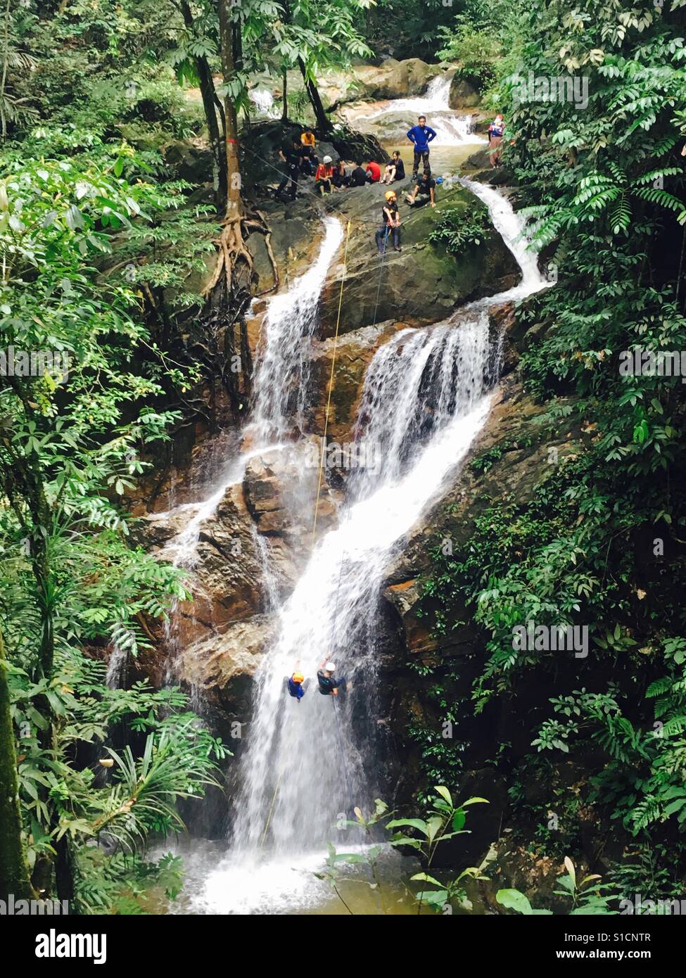 Abseiling and waterfall hi-res stock photography and images - Alamy