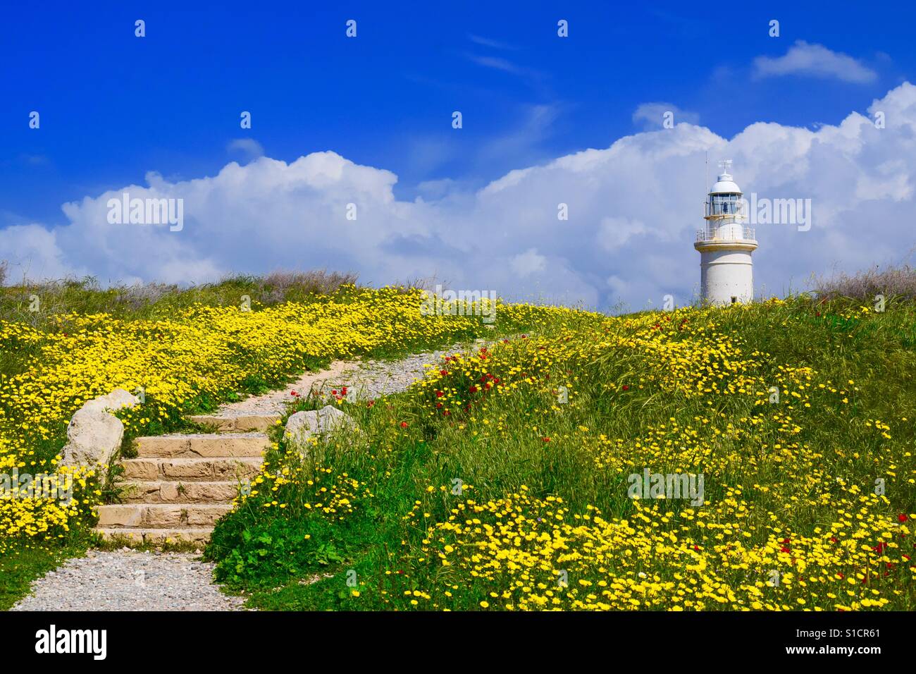 Lighthouse on island cyprus hi-res stock photography and images - Alamy