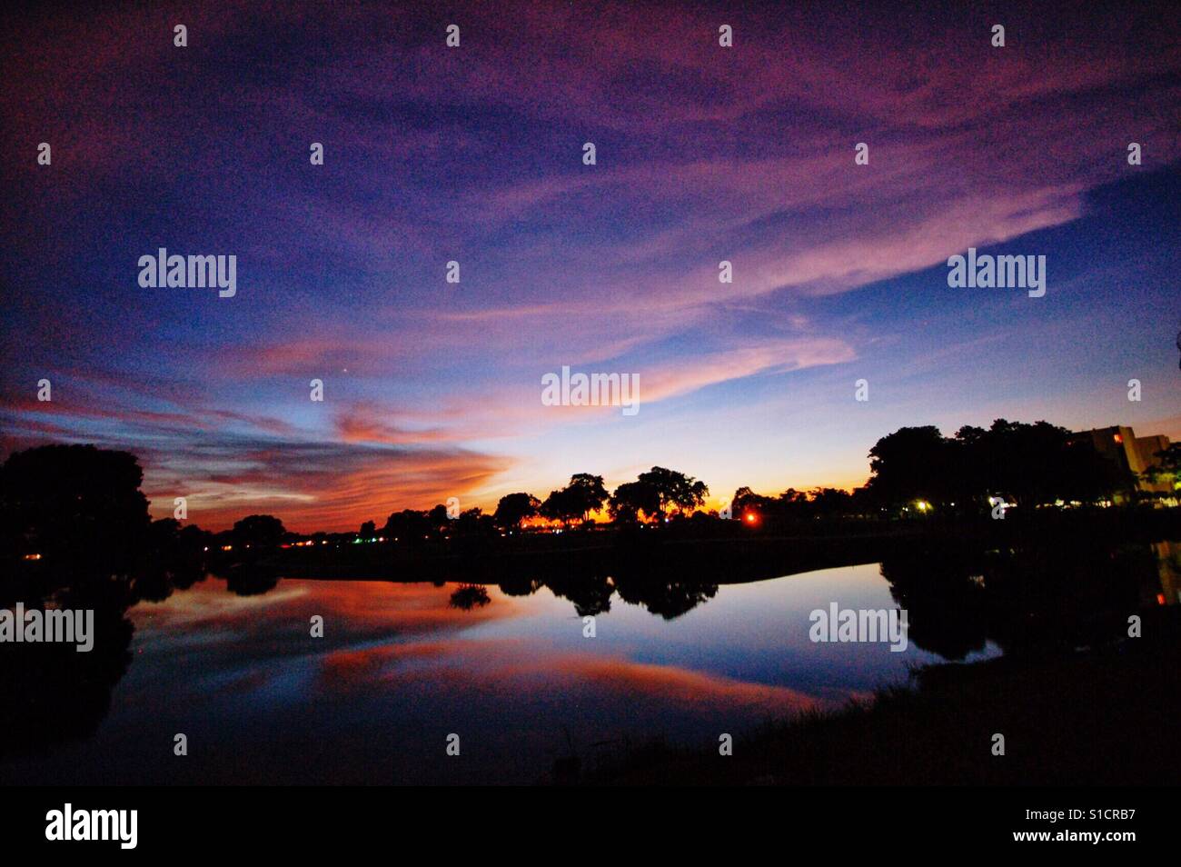 Sunset south Florida Stock Photo - Alamy