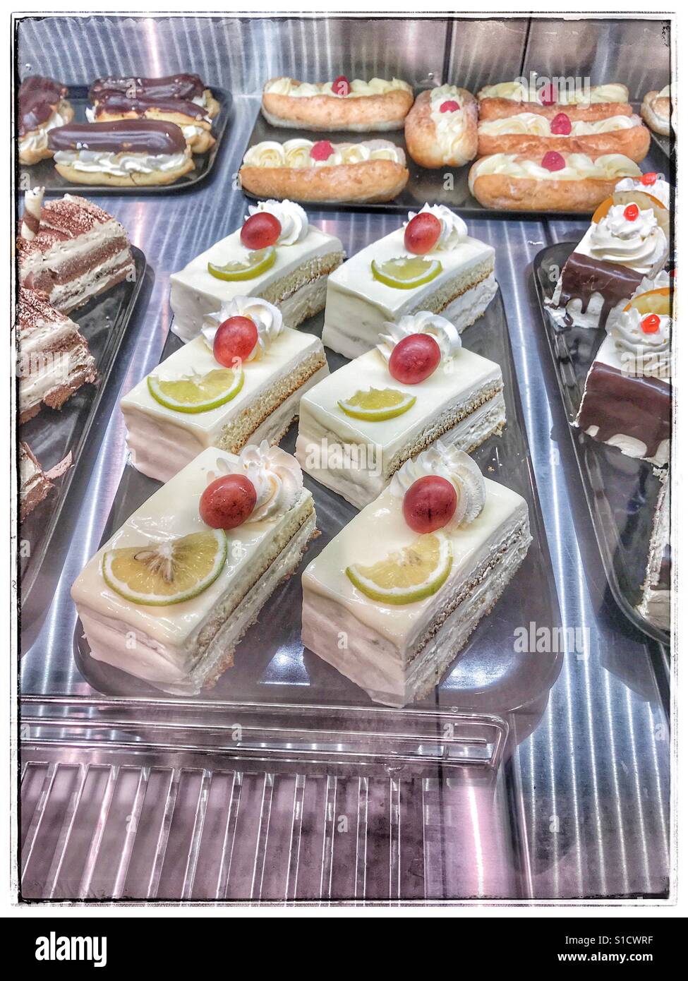 Cakes and confectionary in supermarket Stock Photo - Alamy
