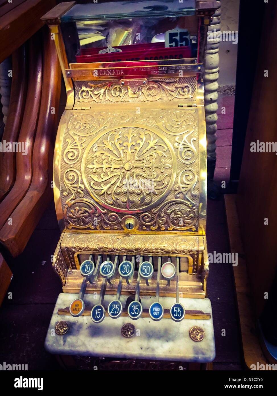 Classic cash register, used extensively until the modern machines came ...