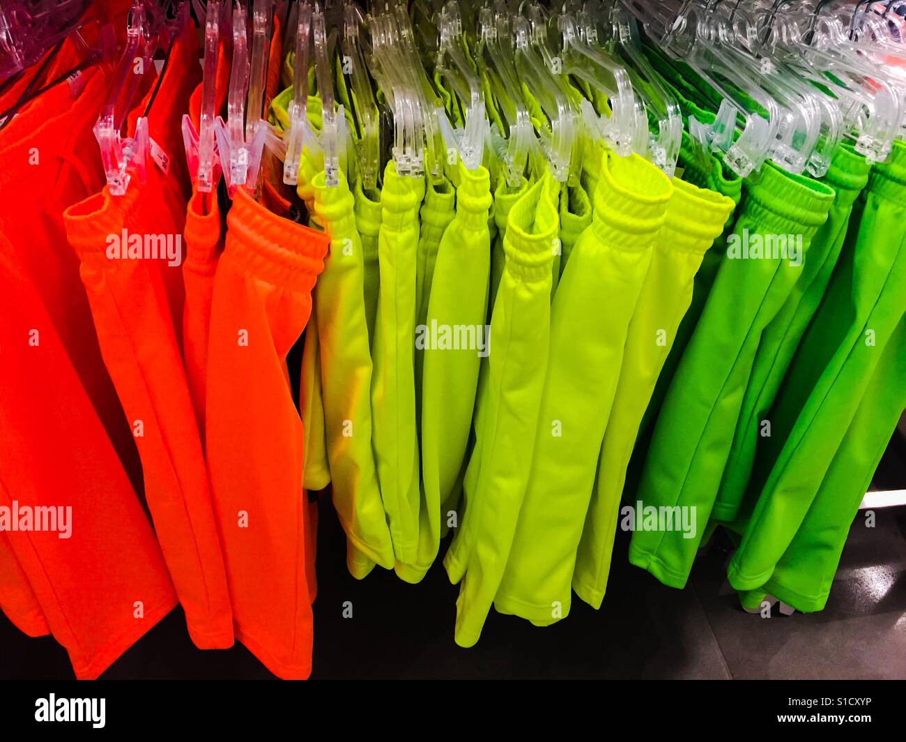 Clothing rack shorts hi-res stock photography and images - Alamy