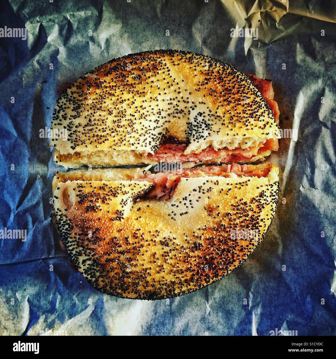 Bacon filled bagel hi-res stock photography and images - Alamy