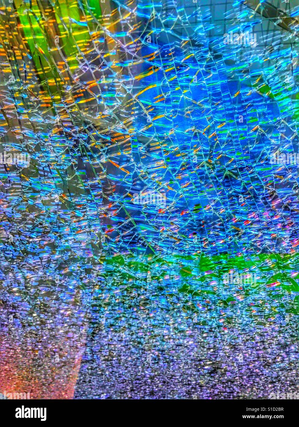 Shattered glass window Stock Photo - Alamy