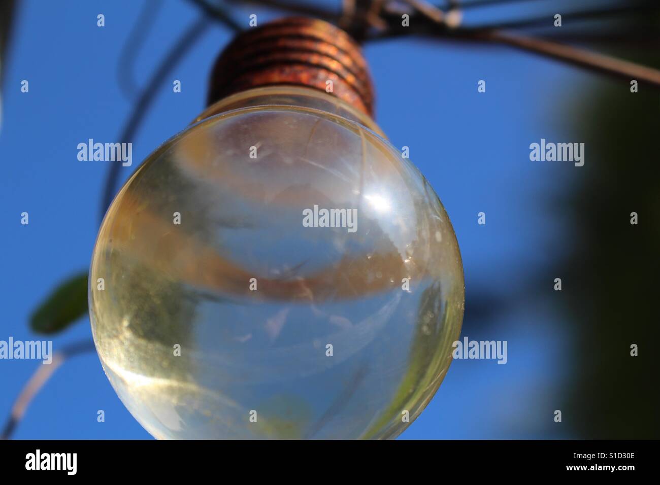 Rusty garden light bulb Stock Photo - Alamy