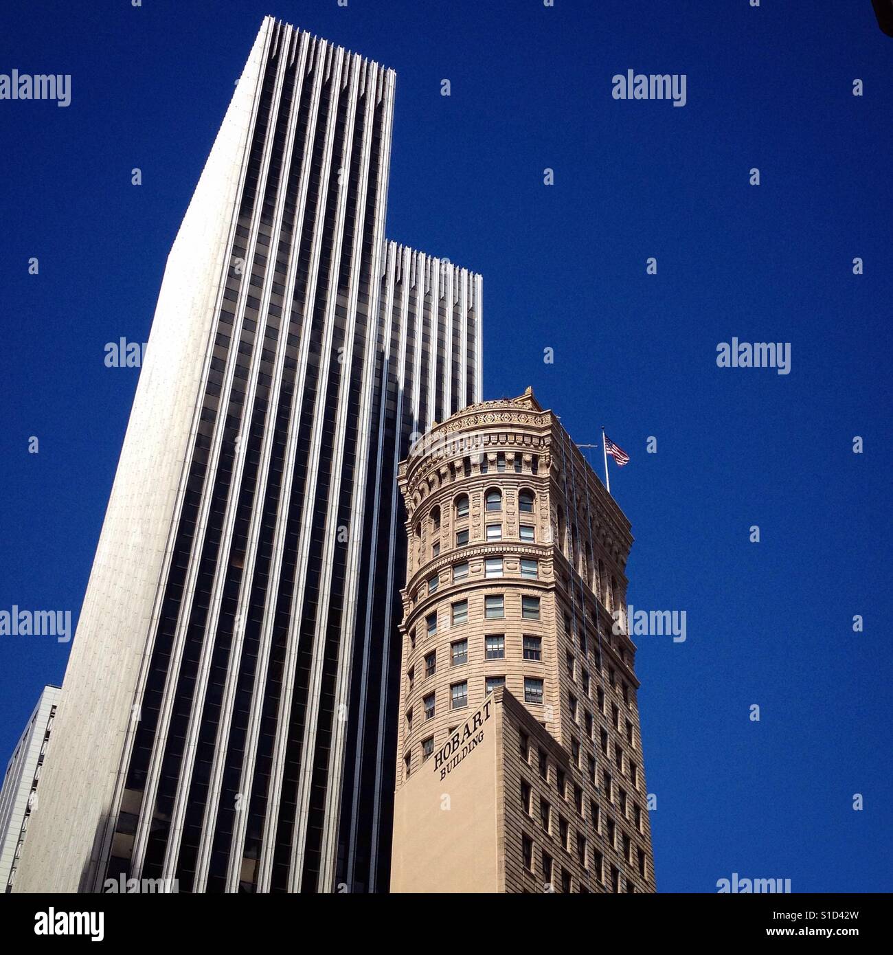 Hobart Building on Market Street next to 44 Montgomery in downtown San ...