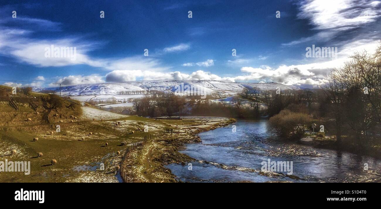 Snow on the hills Stock Photo - Alamy