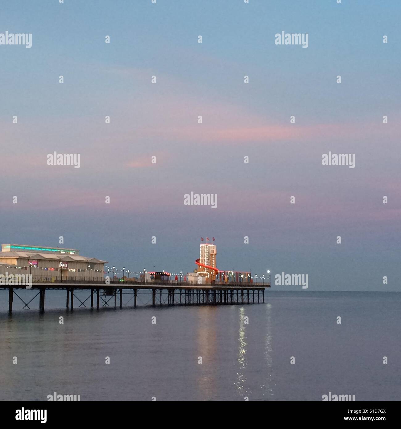 Evening shot of Paignton pier, Devon, UK Stock Photo - Alamy