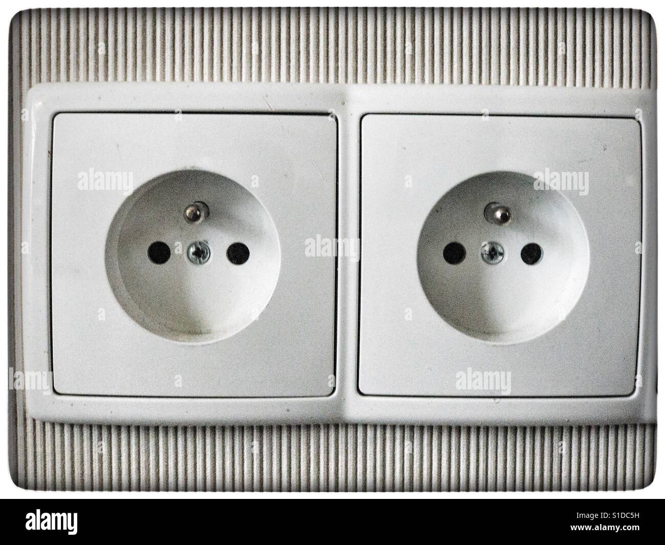 Detail Photo of a Double socket Stock Photo - Alamy