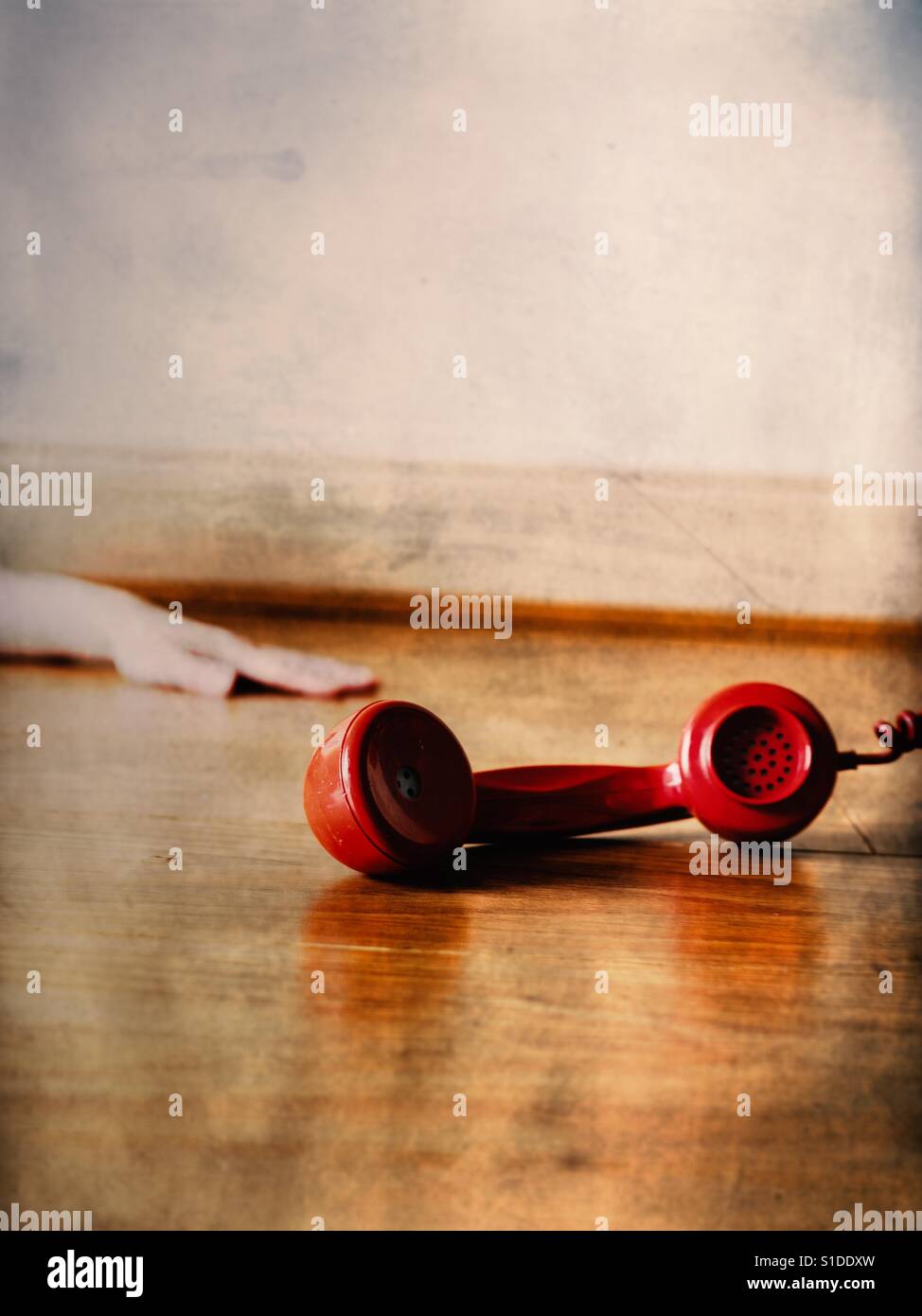 Reaching for the phone Stock Photo - Alamy
