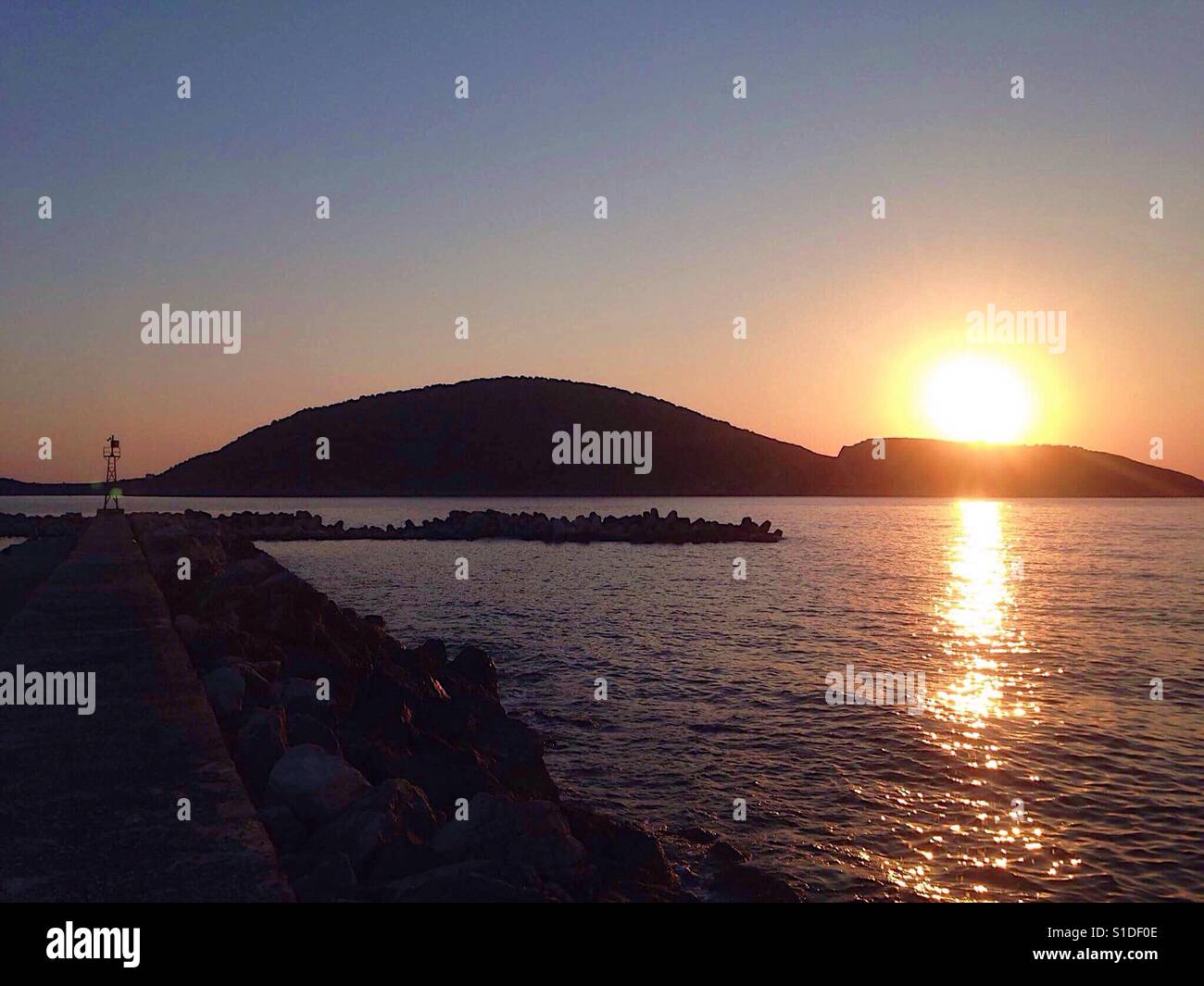 The sundown moment Stock Photo - Alamy