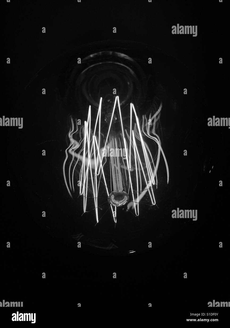 Black and White light bulb Stock Photo - Alamy