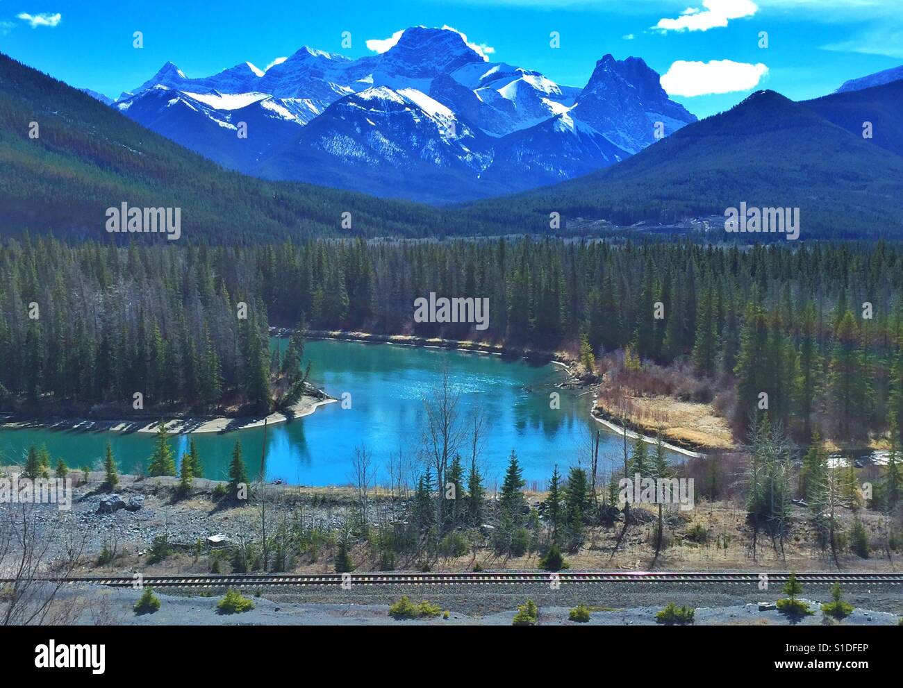 Bow river canada railway hi-res stock photography and images - Alamy