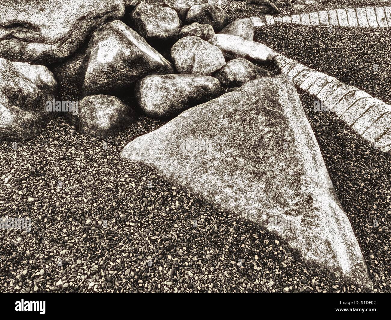 Rock armour coastal defences Stock Photo - Alamy