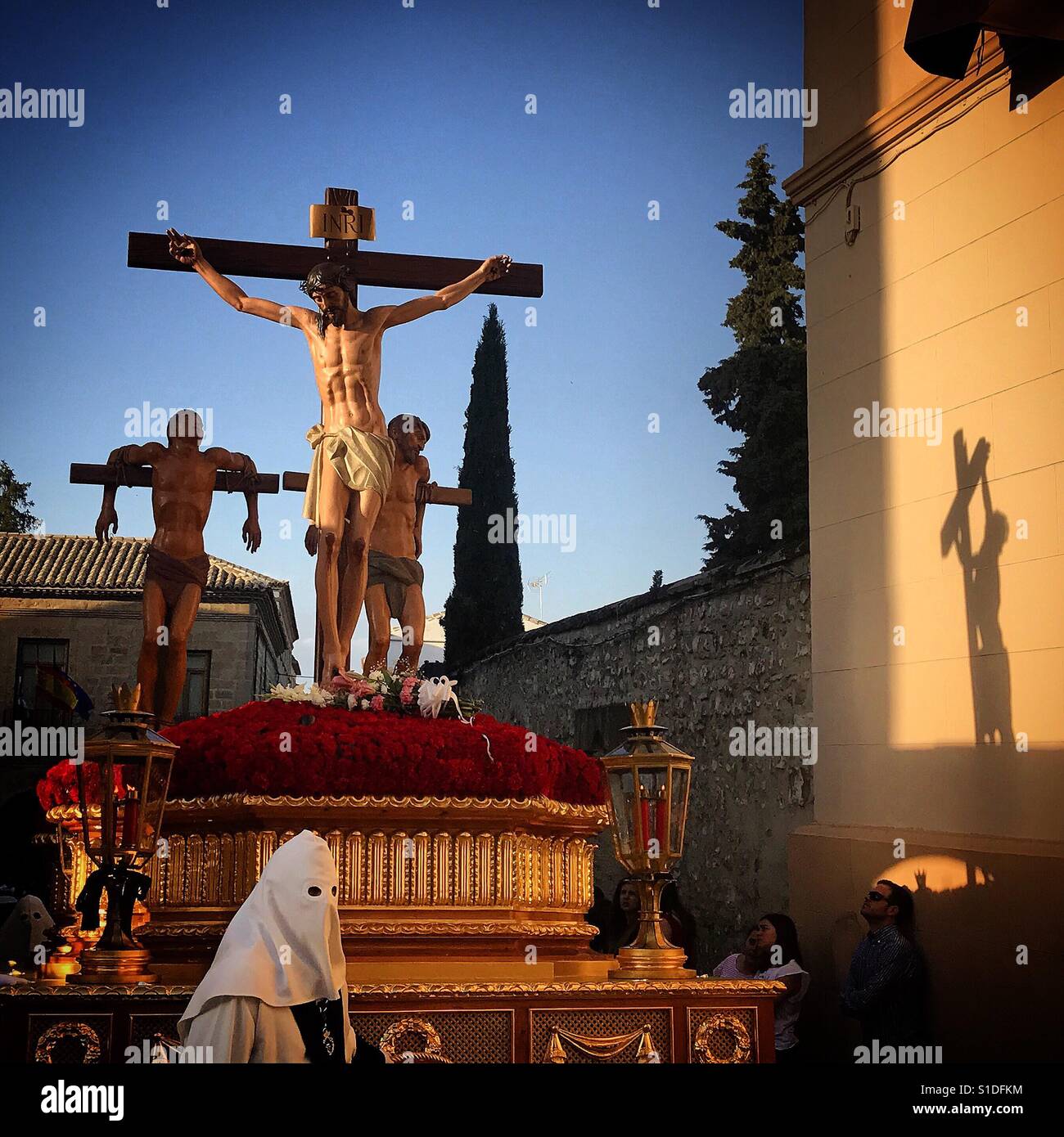 The Calvario procession during Easter Week in Baeza, Jaen province ...
