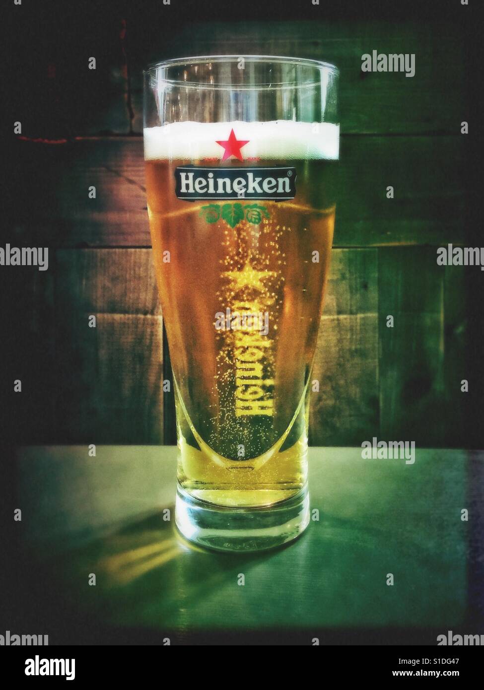 Glass of Heineken beer Stock Photo - Alamy