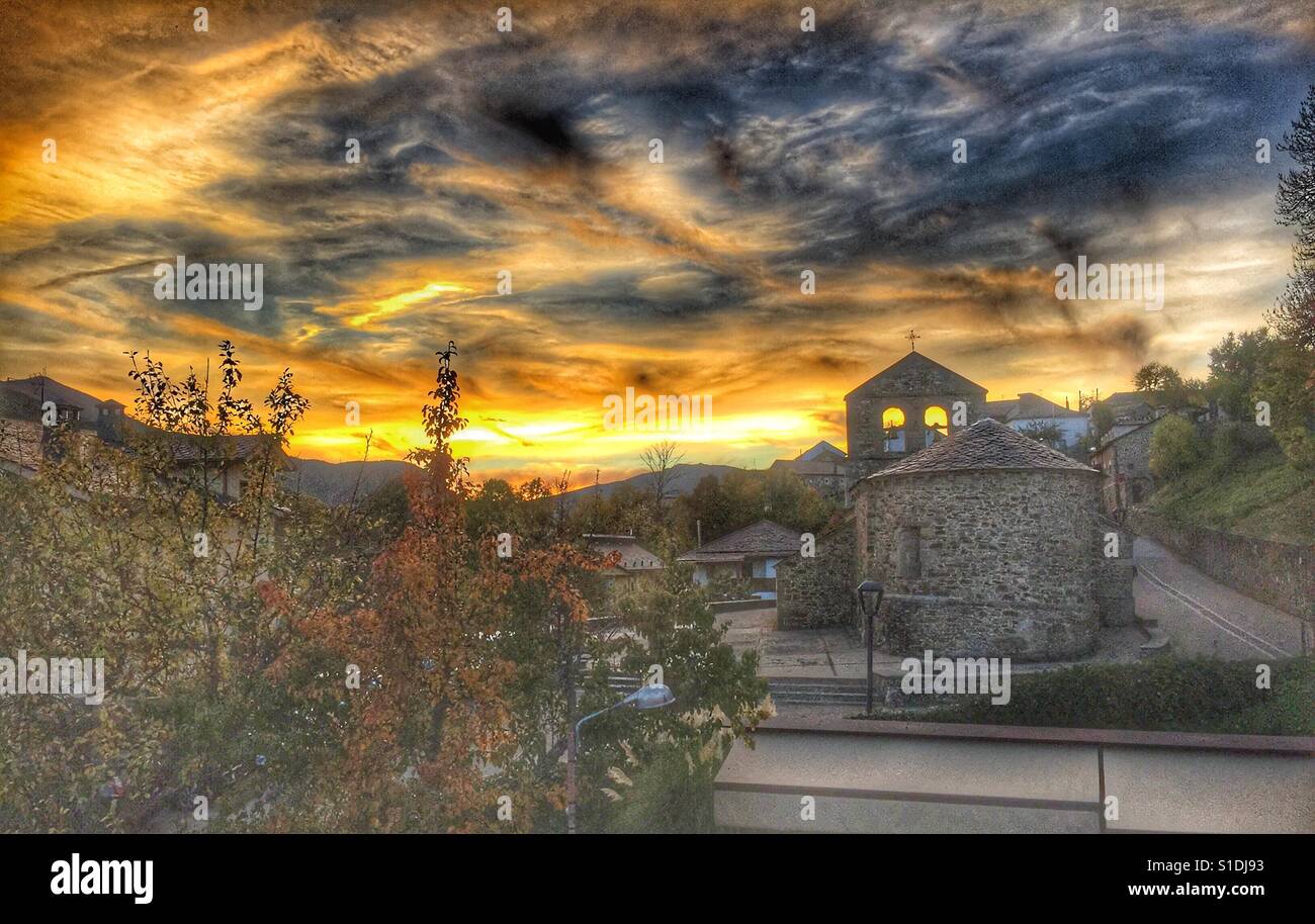 Sunset in Spain Stock Photo - Alamy