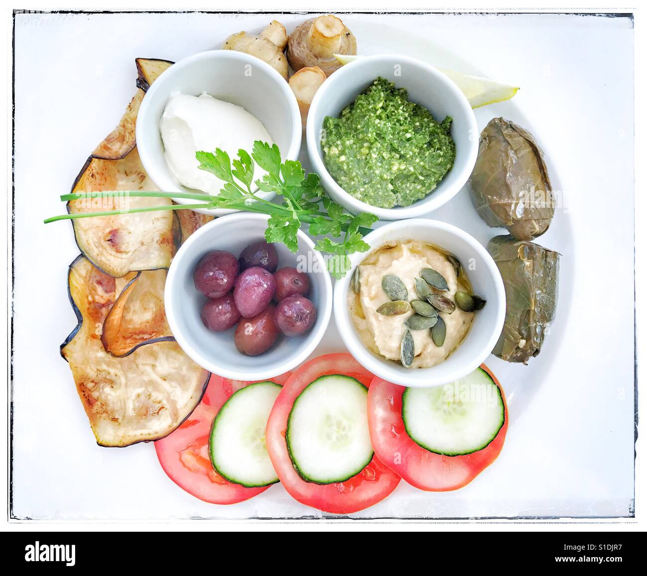Mediterranean breakfast plate Stock Photo - Alamy