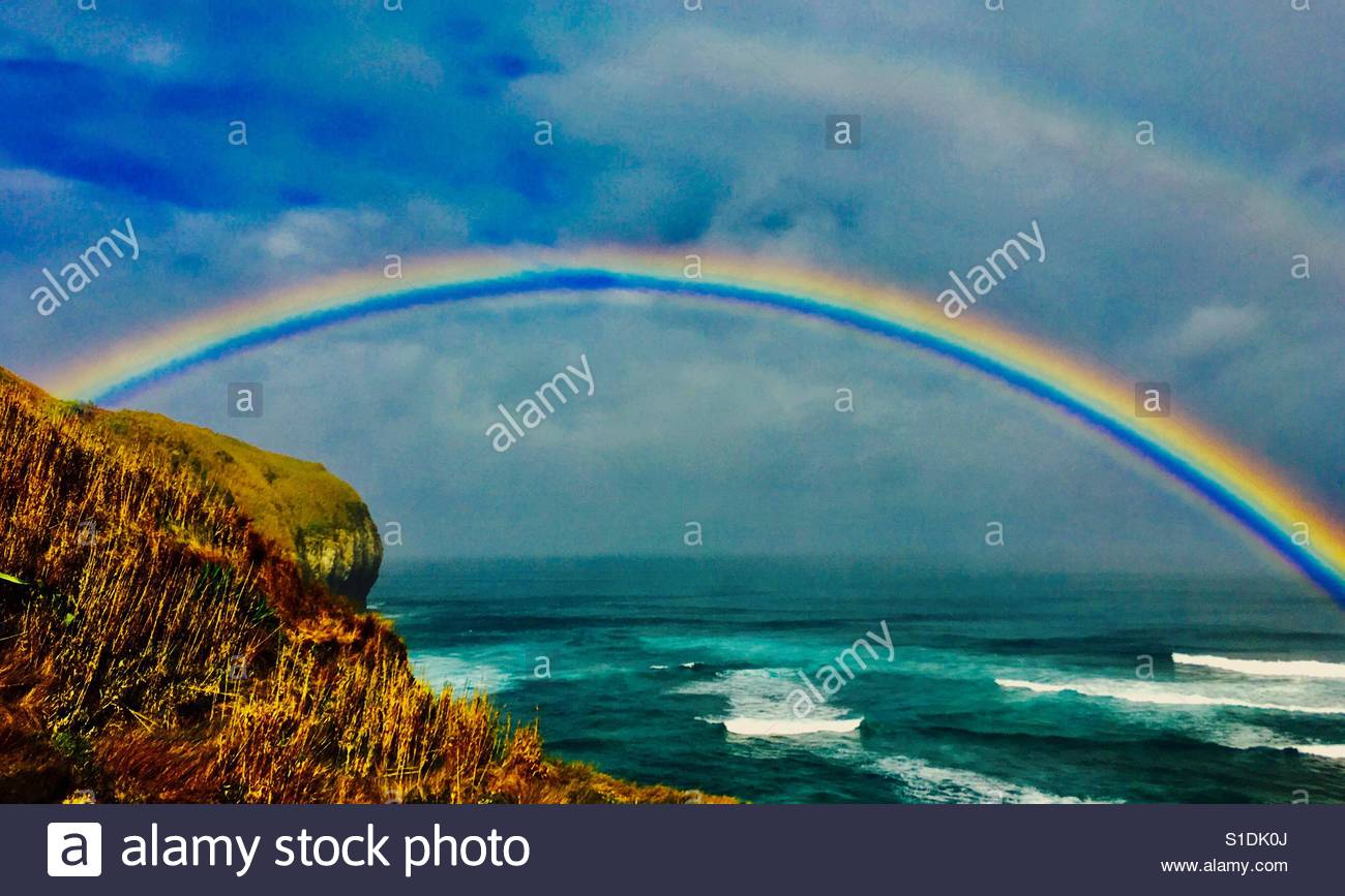 Double Rainbow Over Ocean Stock Photos & Double Rainbow Over Ocean ...