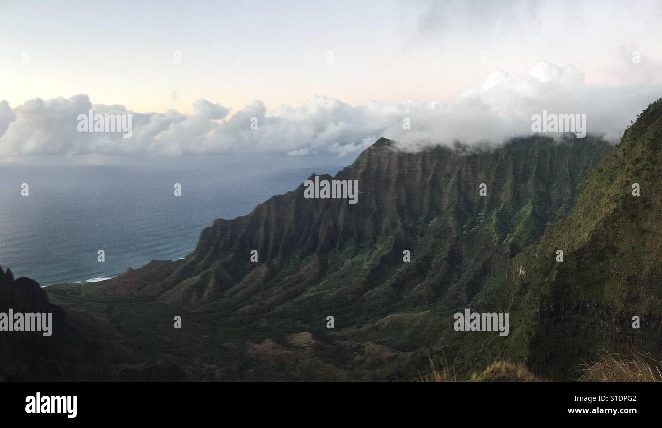 Kalalau lookout view, Kauai, Hawaii Stock Photo - Alamy