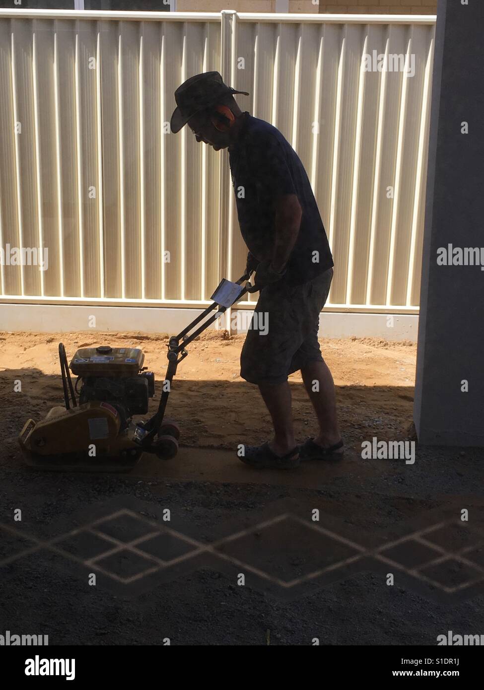 DIY compacting ground Stock Photo - Alamy