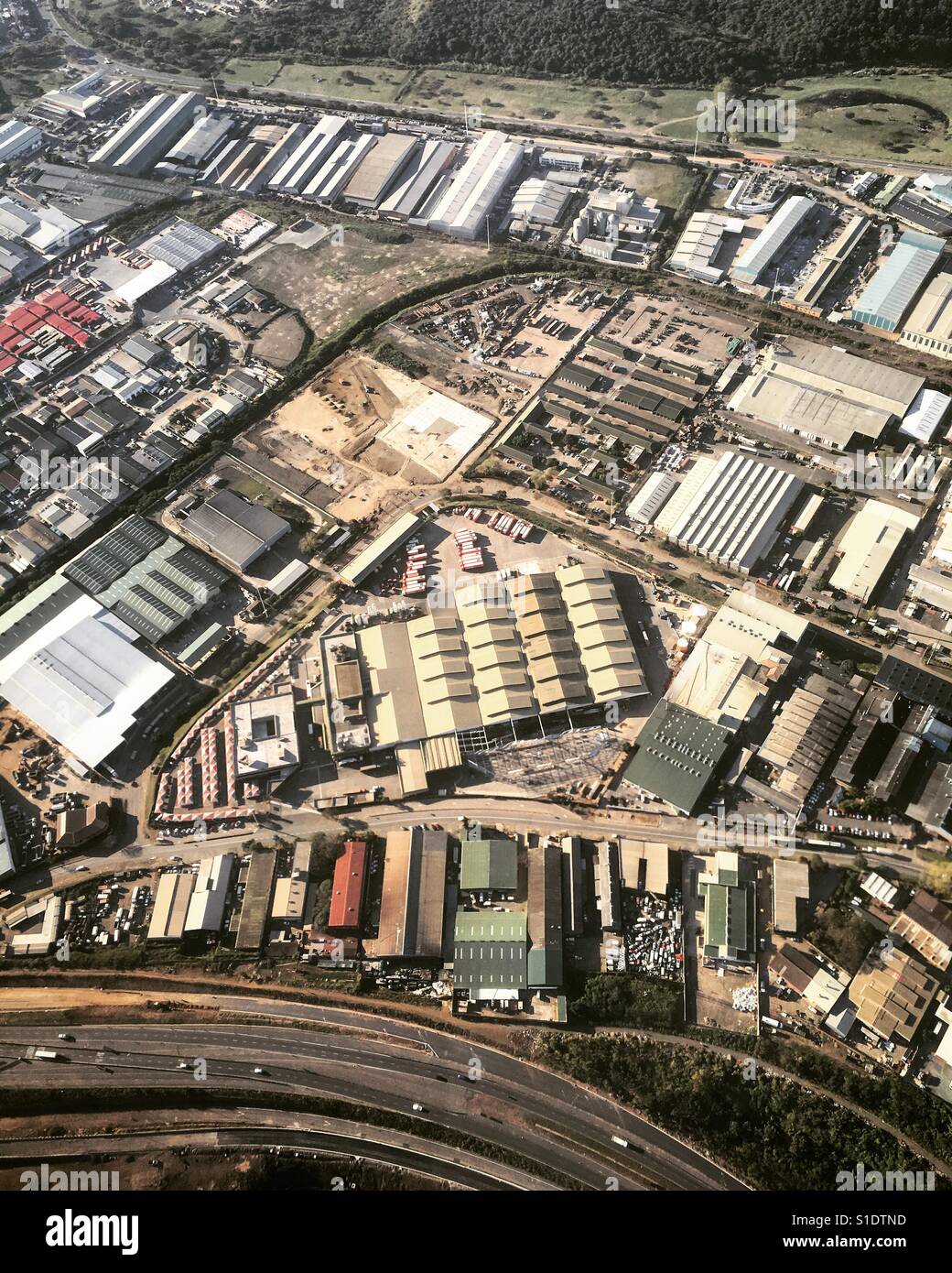 Aerial photograph of the industrial area hi-res stock photography and ...