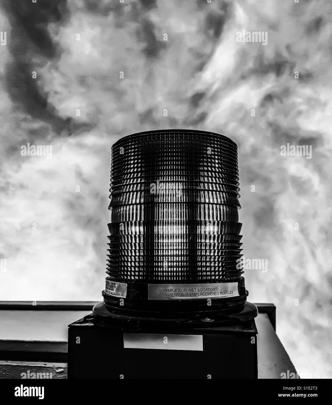Blue light emergency light Black and White Stock Photos & Images - Alamy