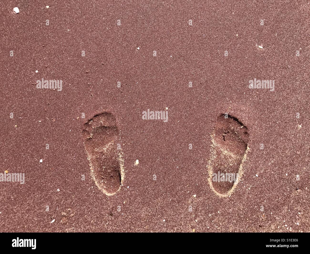 Red footprints hi-res stock photography and images - Alamy
