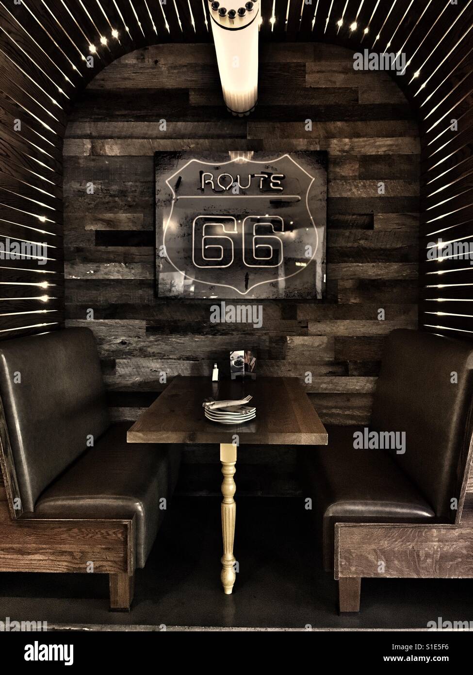 Dinner via Route 66 Stock Photo - Alamy