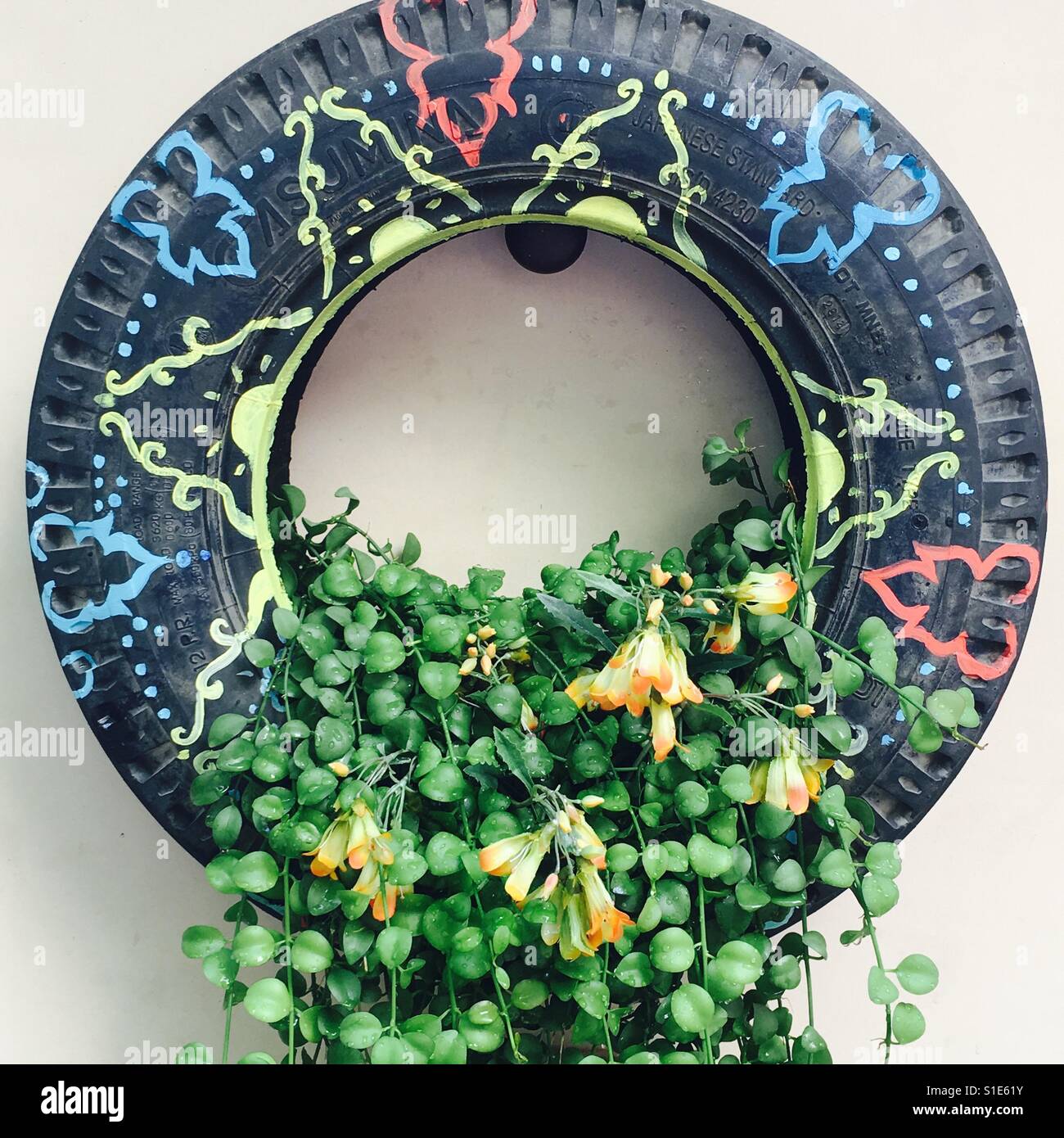 Hand crafted Flower wheel Stock Photo - Alamy