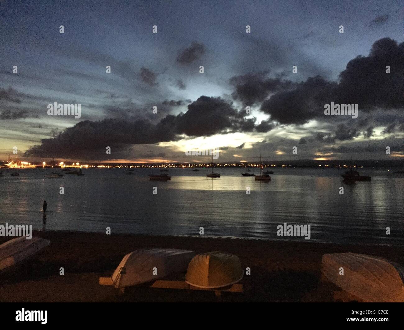 Dawn at Pilot Bay, New Zealnd Stock Photo - Alamy