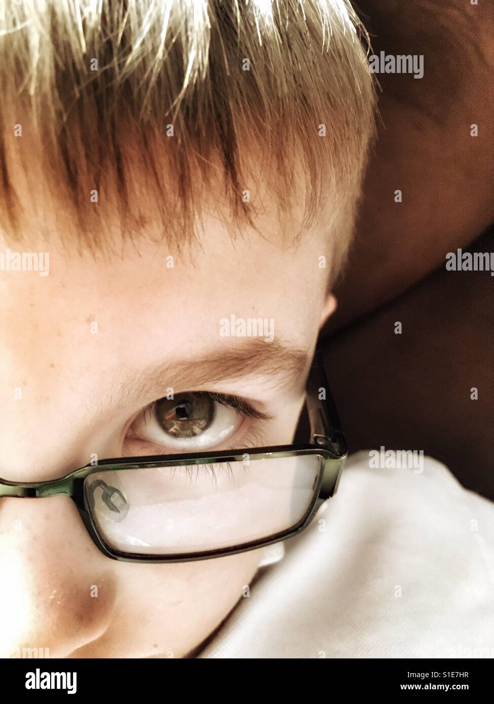 Half Eye Glasses High Resolution Stock Photography and Images - Alamy