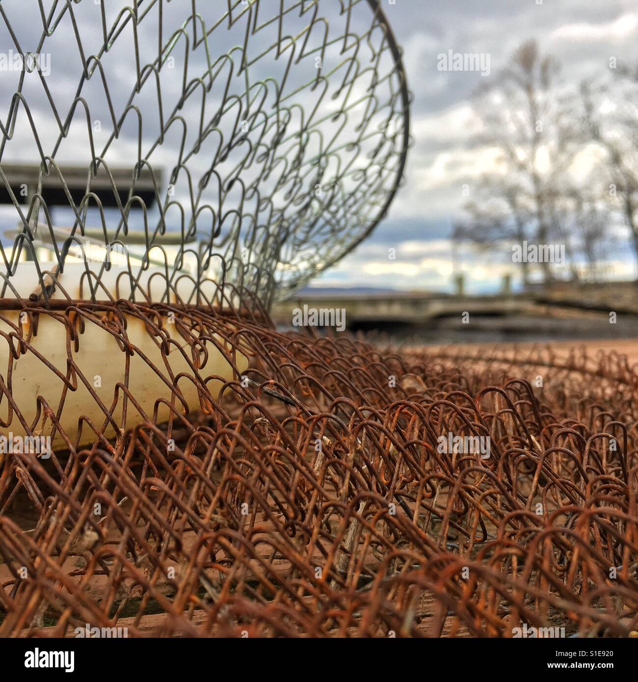 Rusty Fish Wire Stock Photo - Alamy