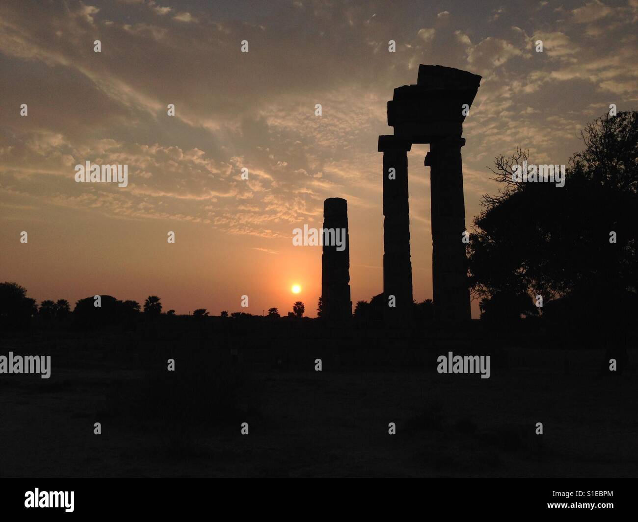 Acropolis of Rhodes at sunset Stock Photo - Alamy