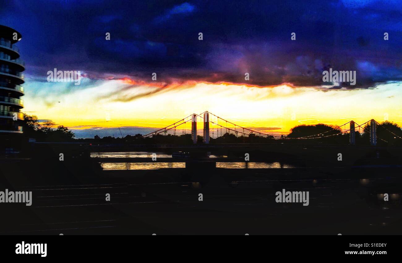 Chelsea london sunset hi-res stock photography and images - Alamy