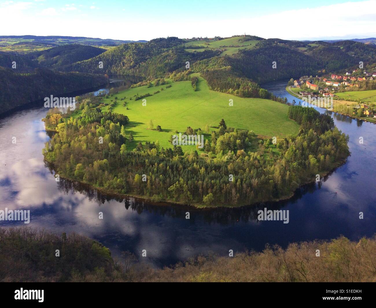 The famous meander of the Vltava river, Czech Republic Stock Photo - Alamy