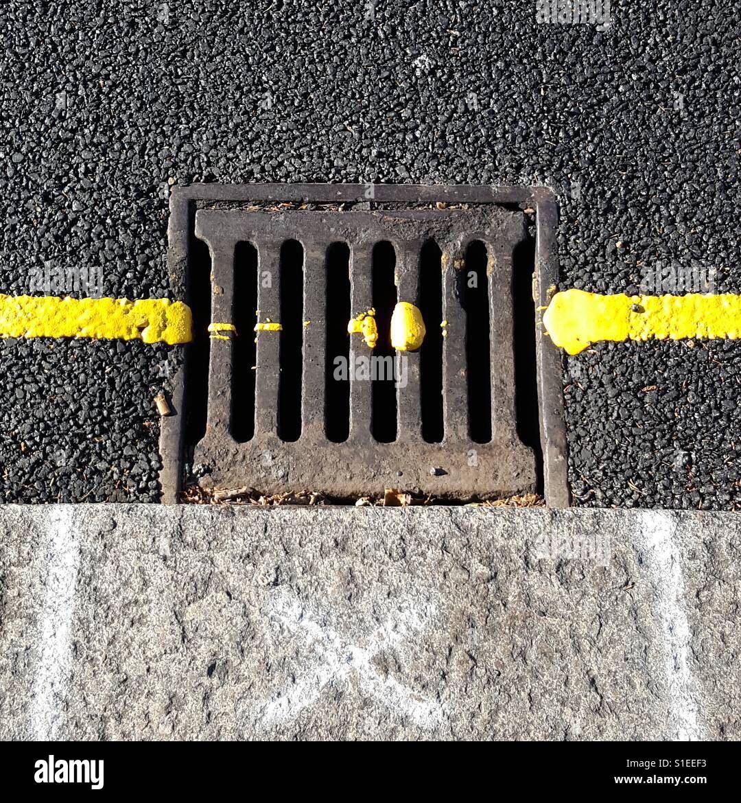 Paint spill on the road Stock Photo - Alamy