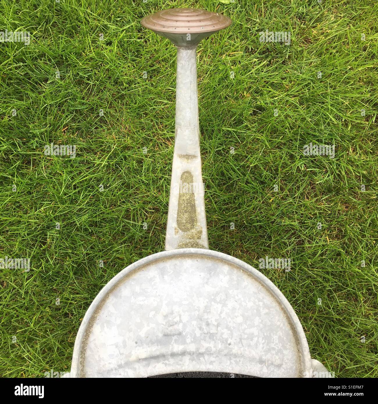 Aerial view of a vintage watering can Stock Photo - Alamy