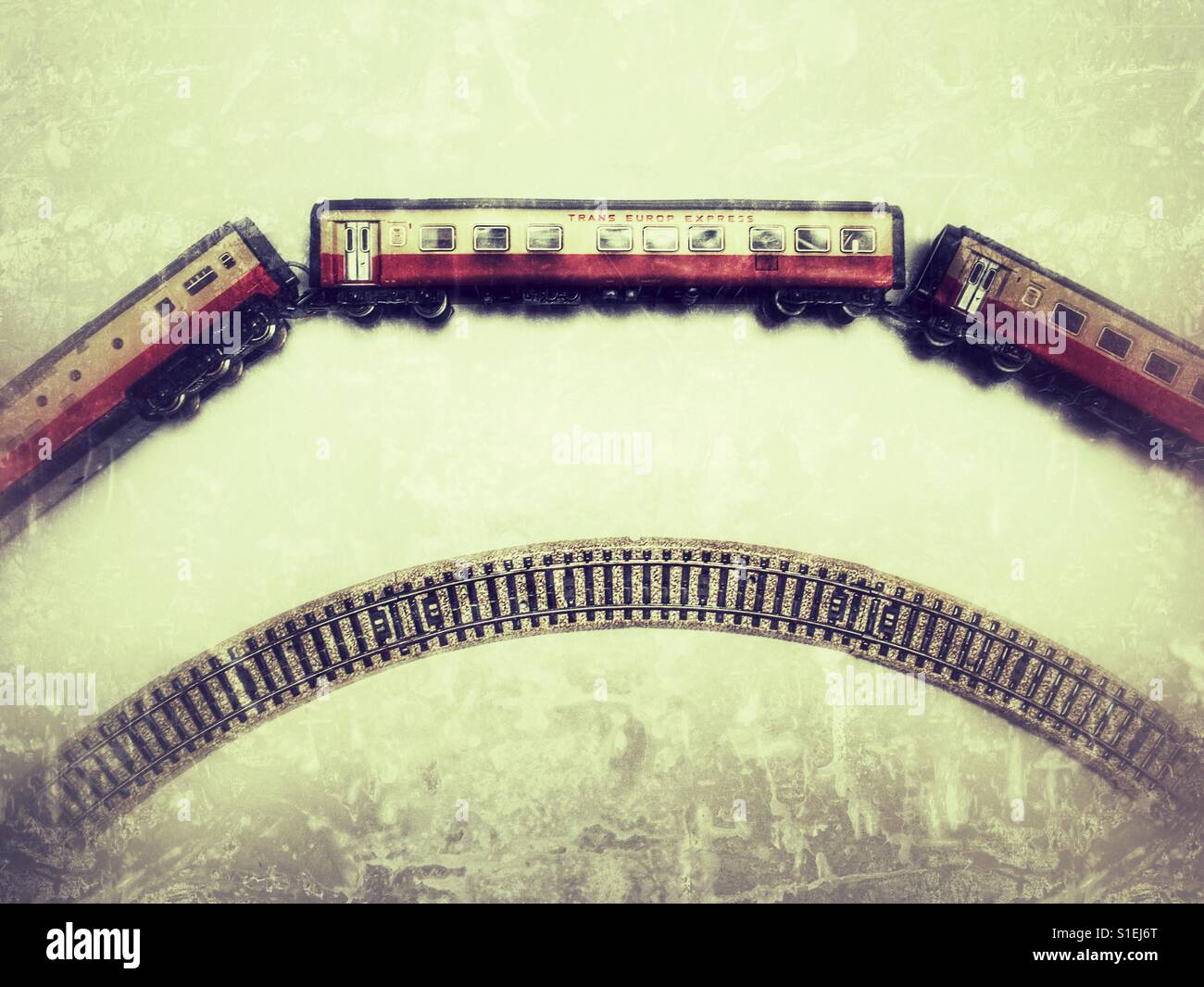 Trans Europe Express train set Stock Photo - Alamy