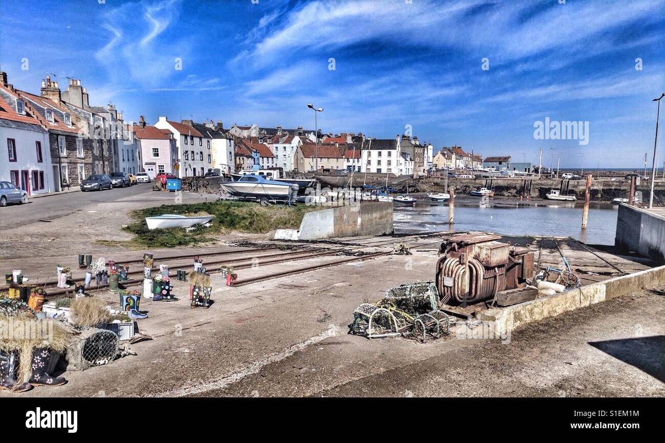 St Monans harbour Stock Photo - Alamy