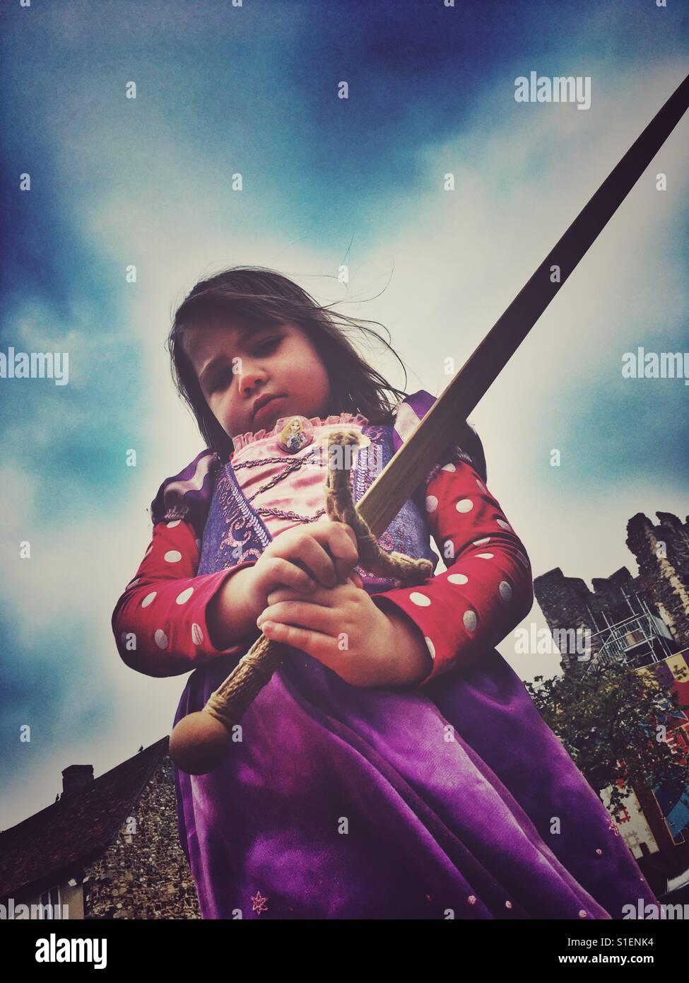 Princess with Sword Stock Photo - Alamy