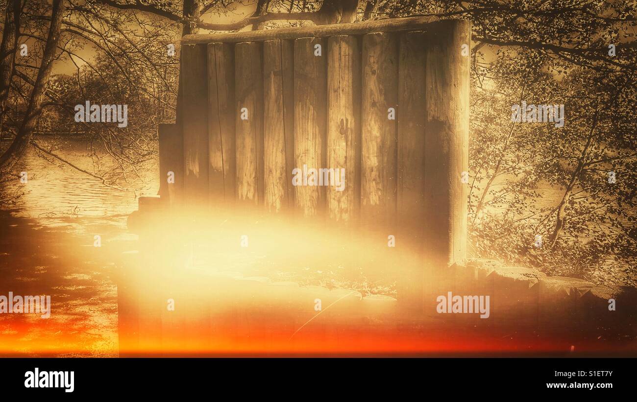 Bird hide amongst nature Stock Photo - Alamy