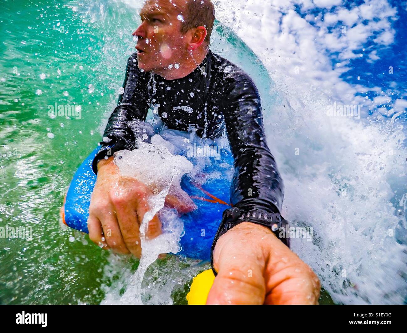 Body boarding at Byron Bay, Australia Stock Photo - Alamy