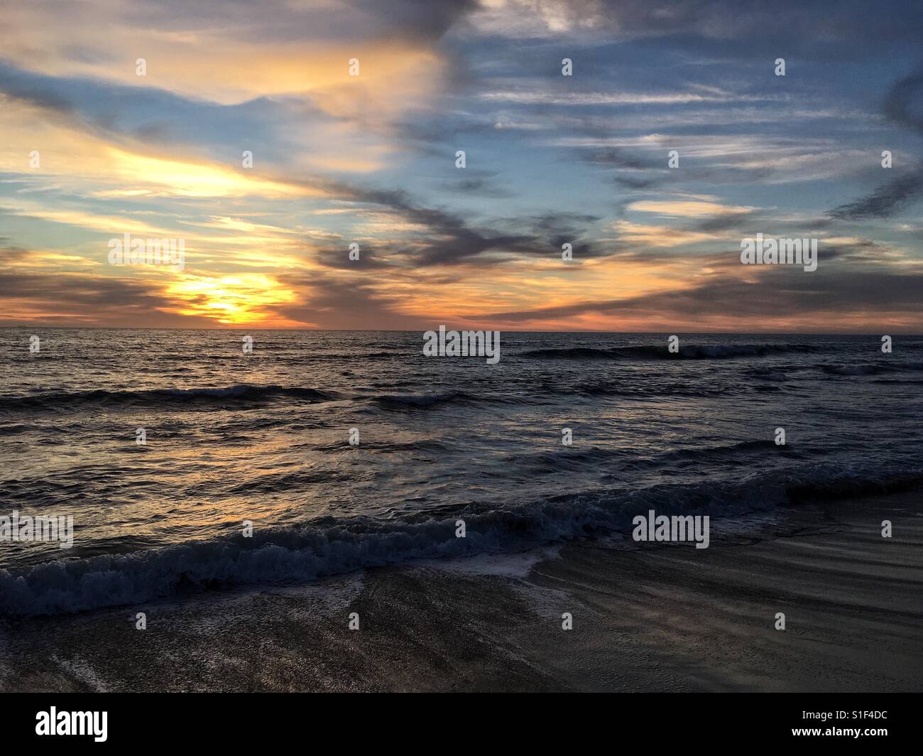 Sunset at beach Perth Western Australia Stock Photo - Alamy